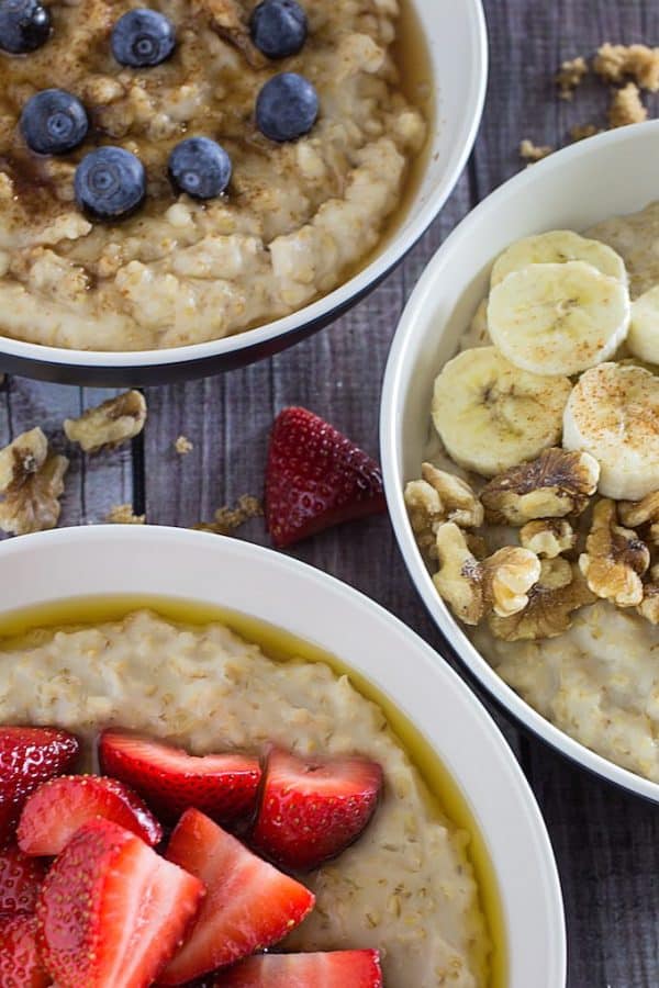 Slow Cooker Steel Cut Oats • Dishing Delish