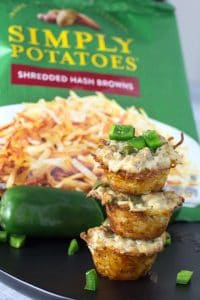 Jalapeno Popper Hash Brown Bites • Dishing Delish