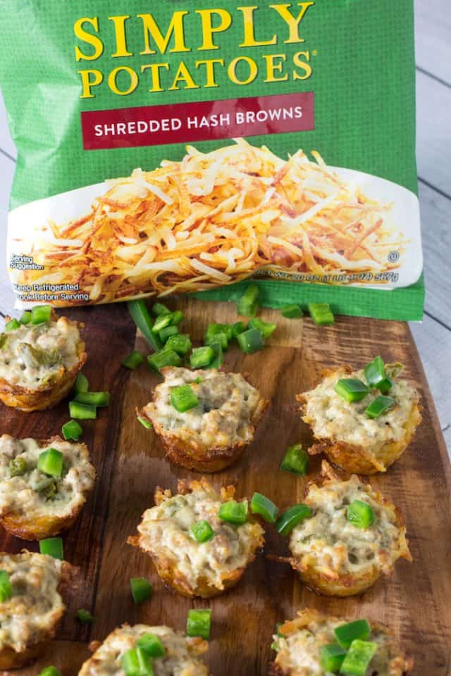 Jalapeno Popper Hash Brown Bites • Dishing Delish