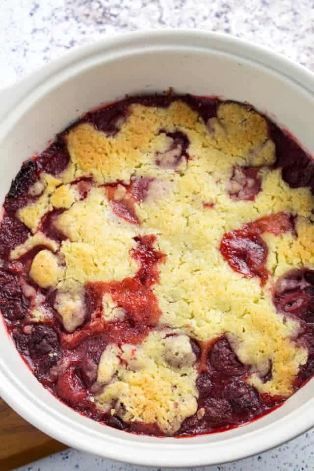 Easy Strawberry Cobbler Recipe (Gluten Free!) • Dishing Delish
