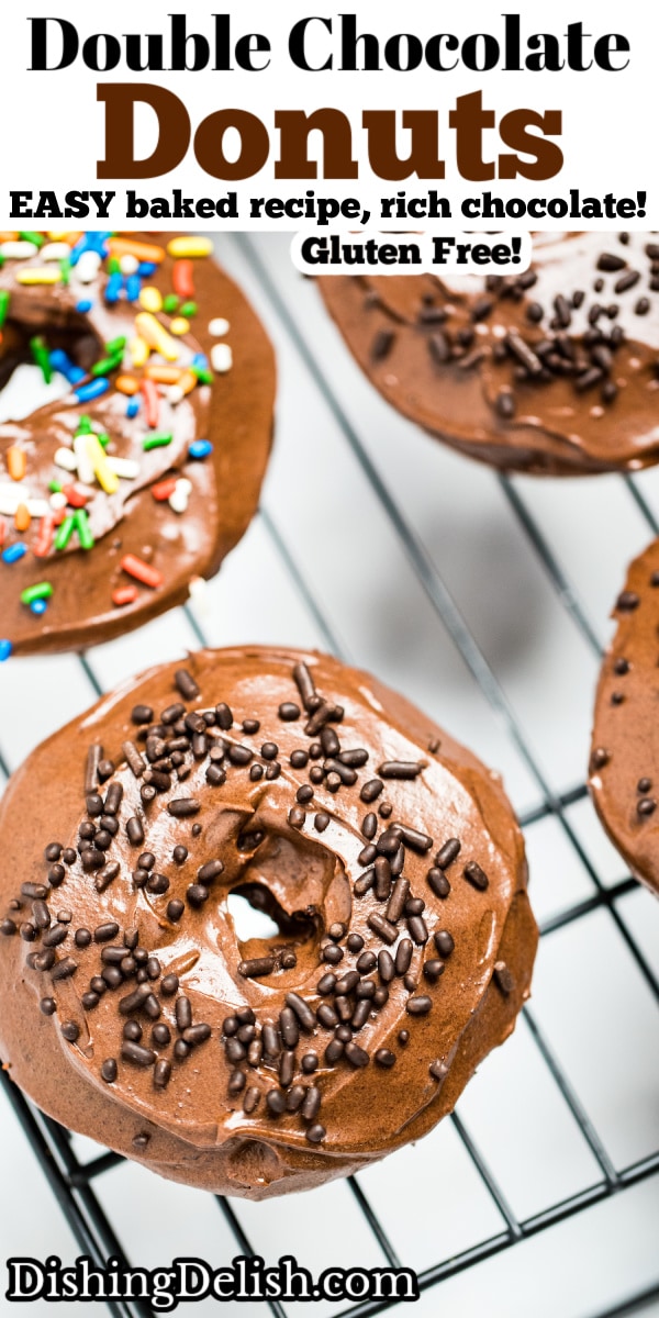 Double Chocolate Donuts • Dishing Delish