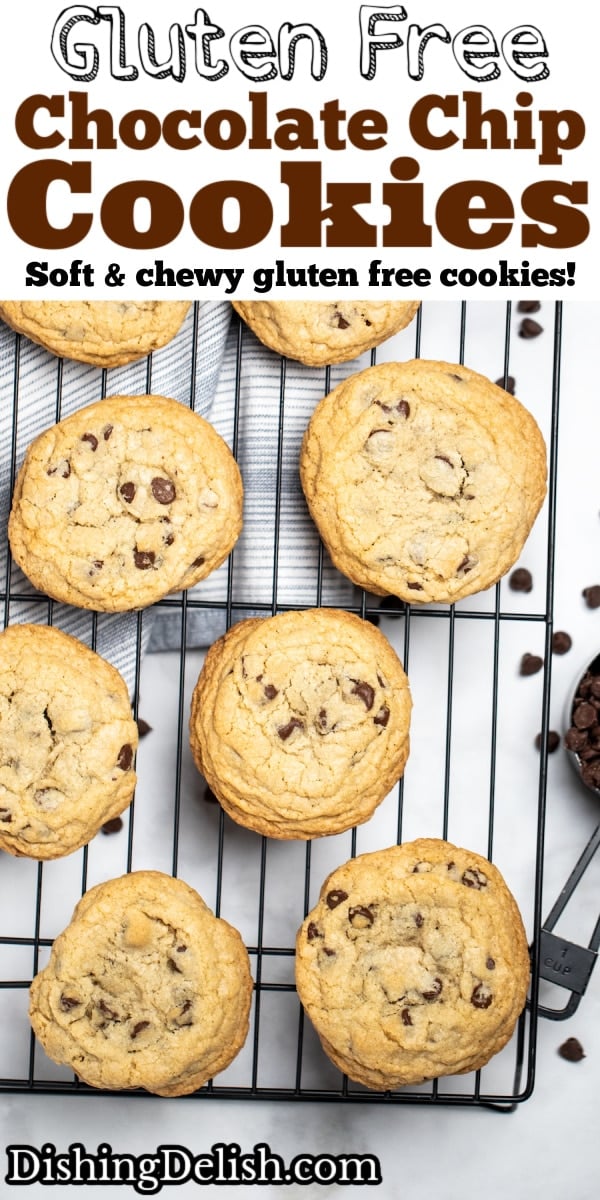 Chewy Gluten Free Chocolate Chip Cookies • Dishing Delish Chewy Gluten Free Chocolate Chip Cookies • Dishing Delish