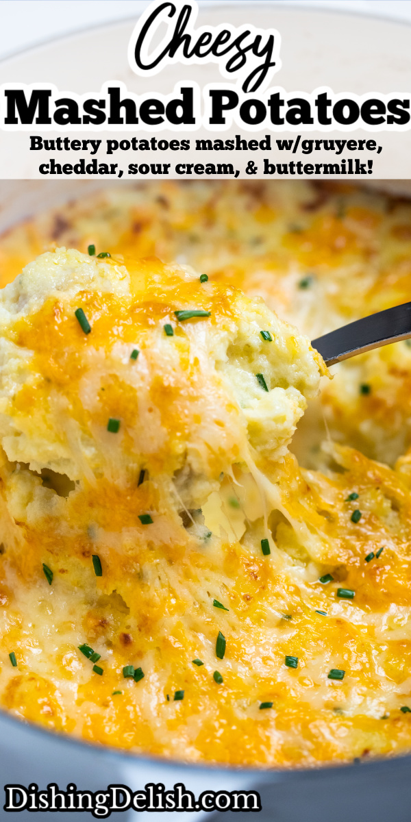 Cheesy Mashed Potatoes • Dishing Delish