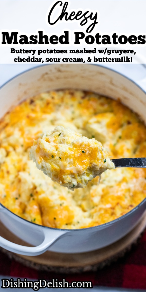 Cheesy Mashed Potatoes • Dishing Delish