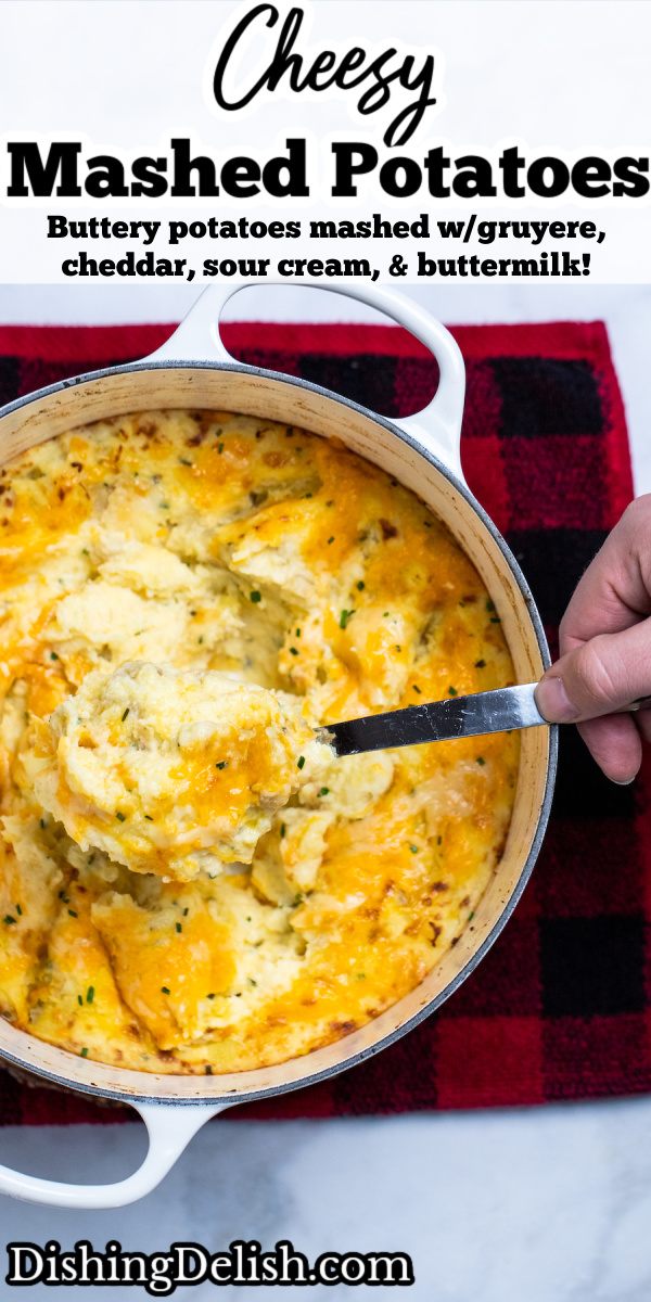 Cheesy Mashed Potatoes • Dishing Delish