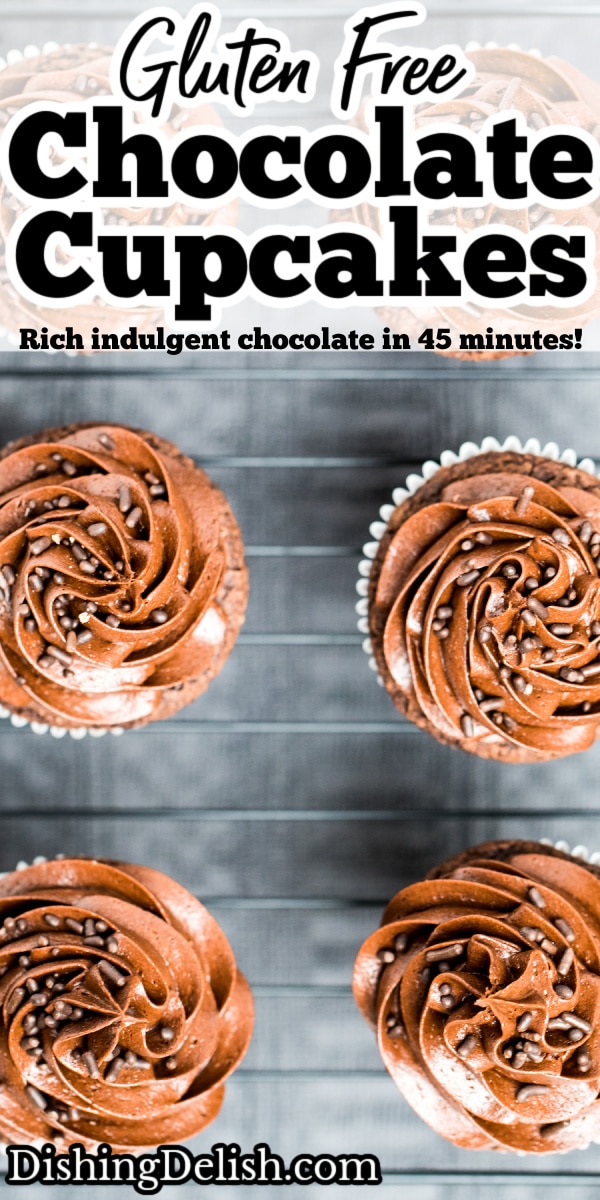 Gluten Free Chocolate Cupcakes • Dishing Delish Gluten Free Chocolate Cupcakes • Dishing Delish