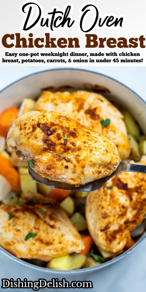 Dutch Oven Chicken Breast With Potatoes • Dishing Delish