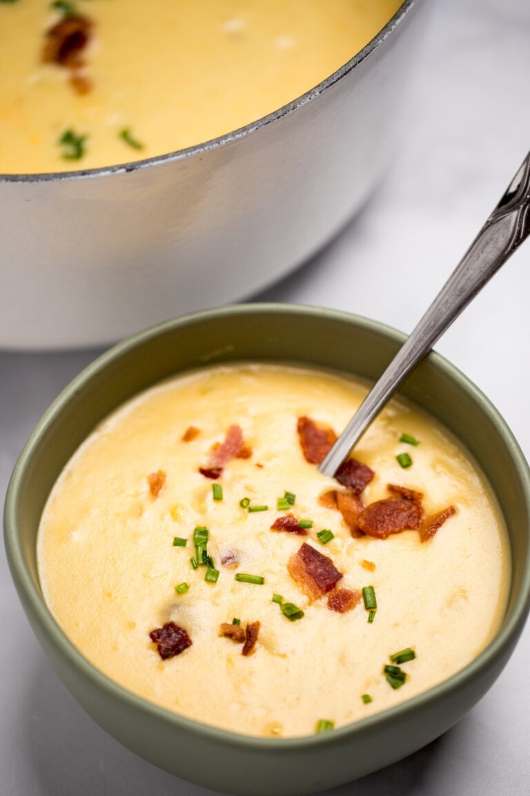 Potato Cheese Soup • Dishing Delish