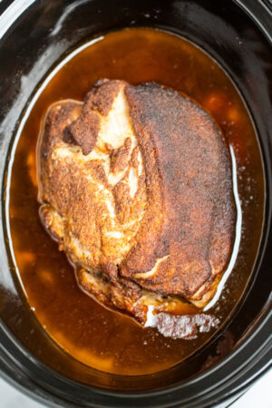 Slow Cooker Pork Shoulder • Dishing Delish