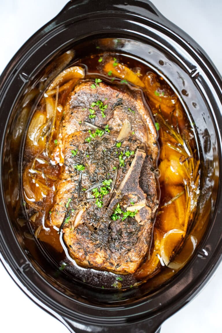 Slow Cooker Pork Roast • Dishing Delish