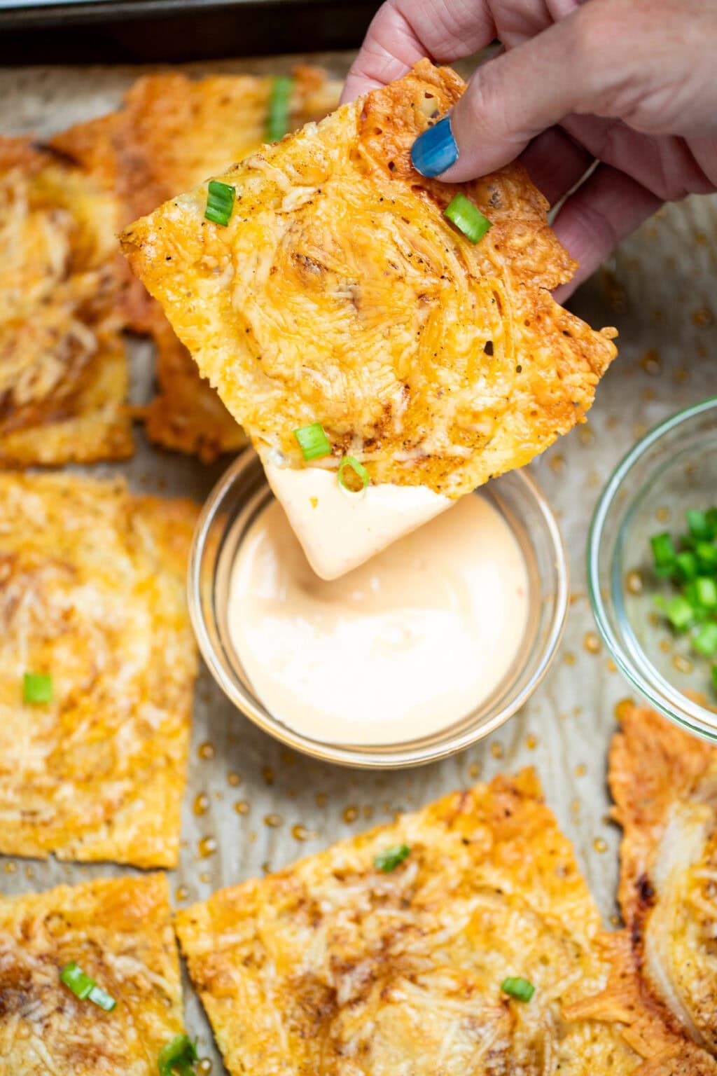 Parmesan Onion Ring Chips • Dishing Delish
