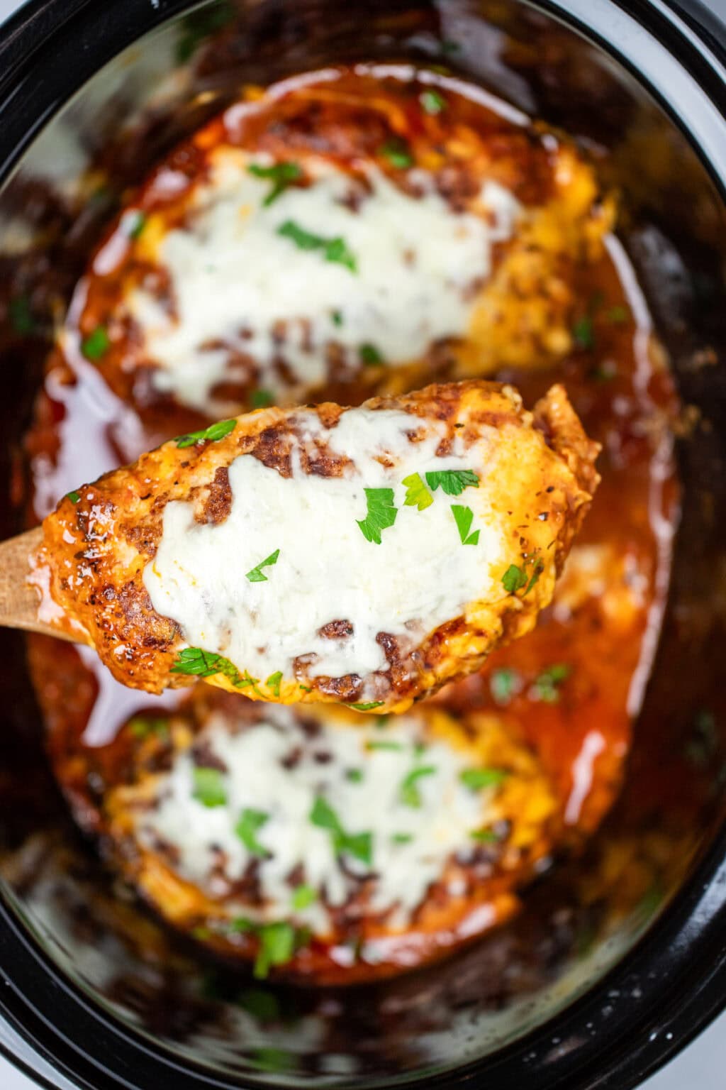 Crock Pot Chicken Parmesan • Dishing Delish